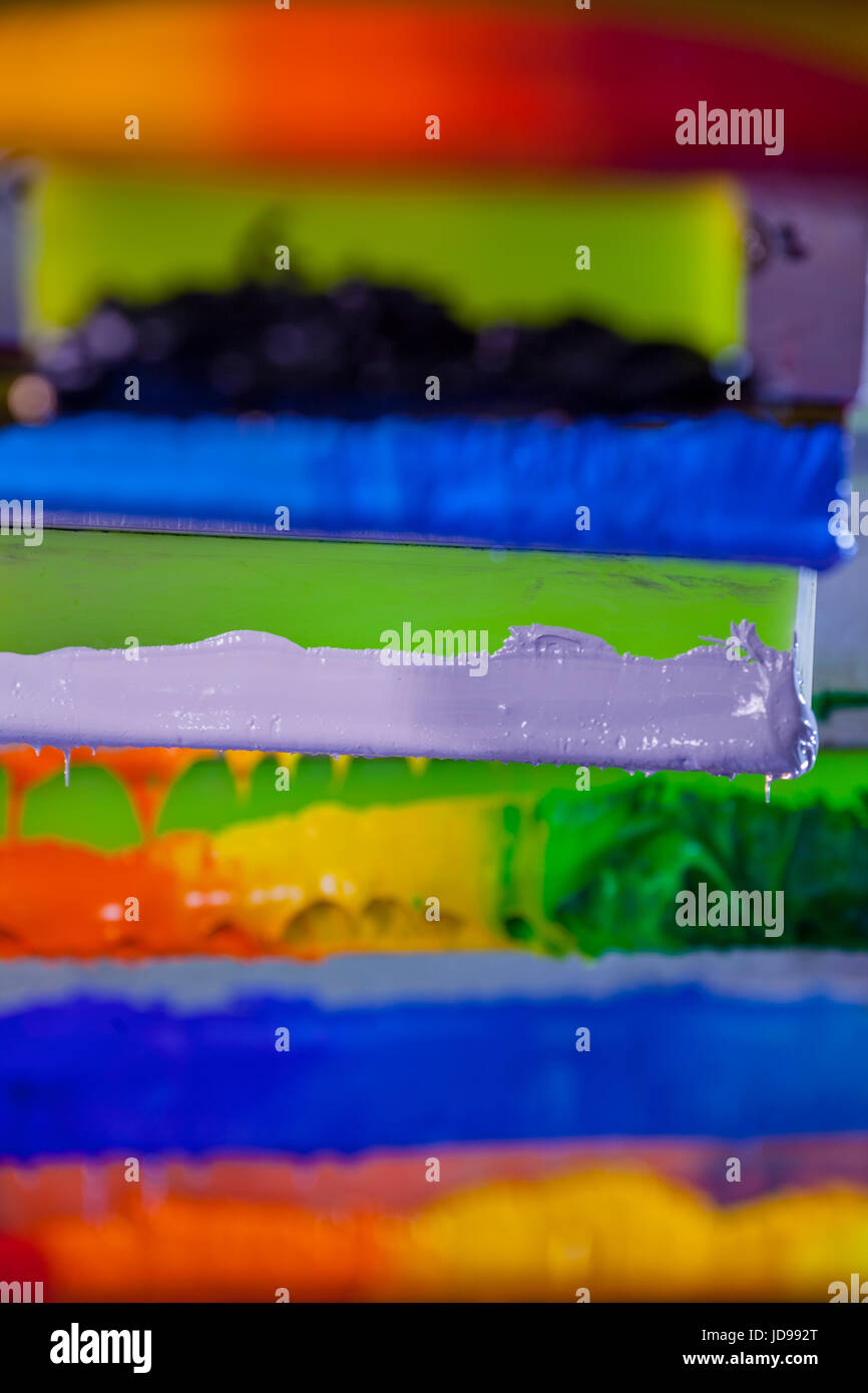 soft hand screen printing on tee shirt with blend colors by value of ...