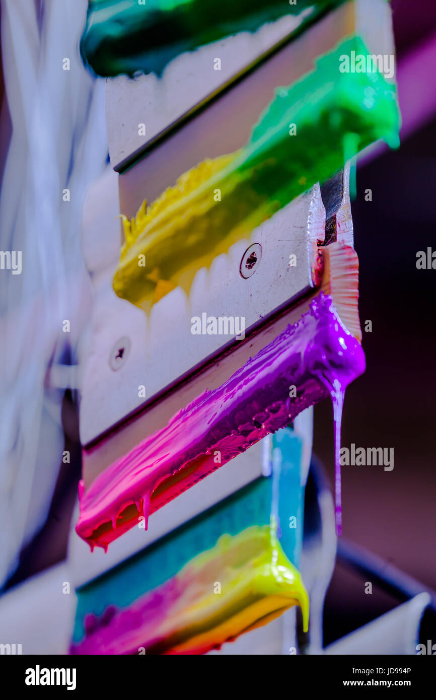 soft hand screen printing on tee shirt with blend colors by value of ...