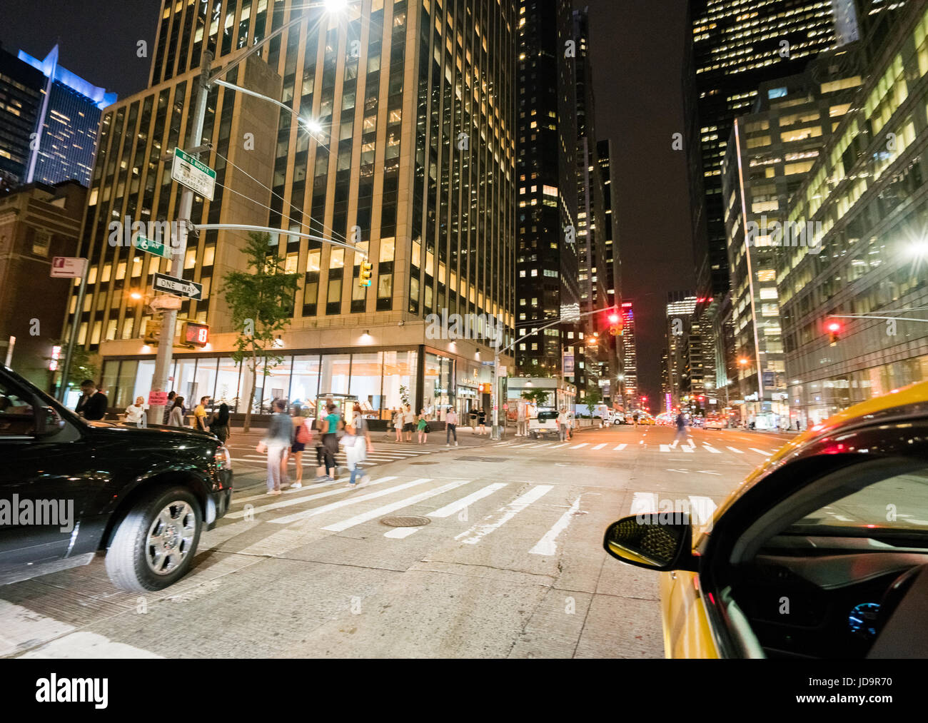 Busy American Street Scene