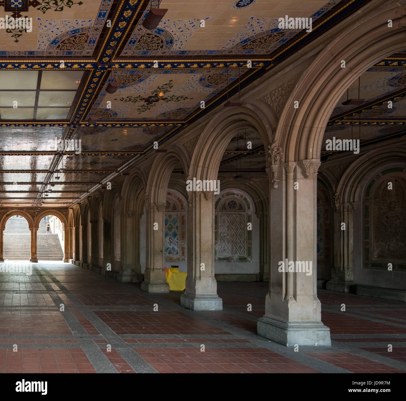 Ornate building interior with traditional columns, arches and detailed ...