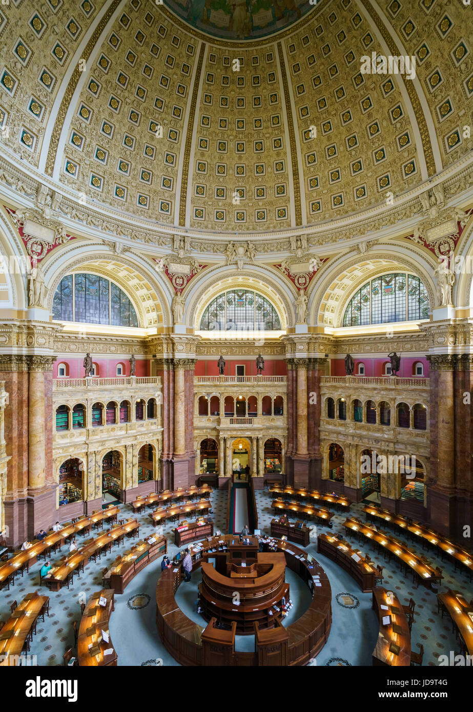 Capitol building interior showing ornately decorative ceiling features ...