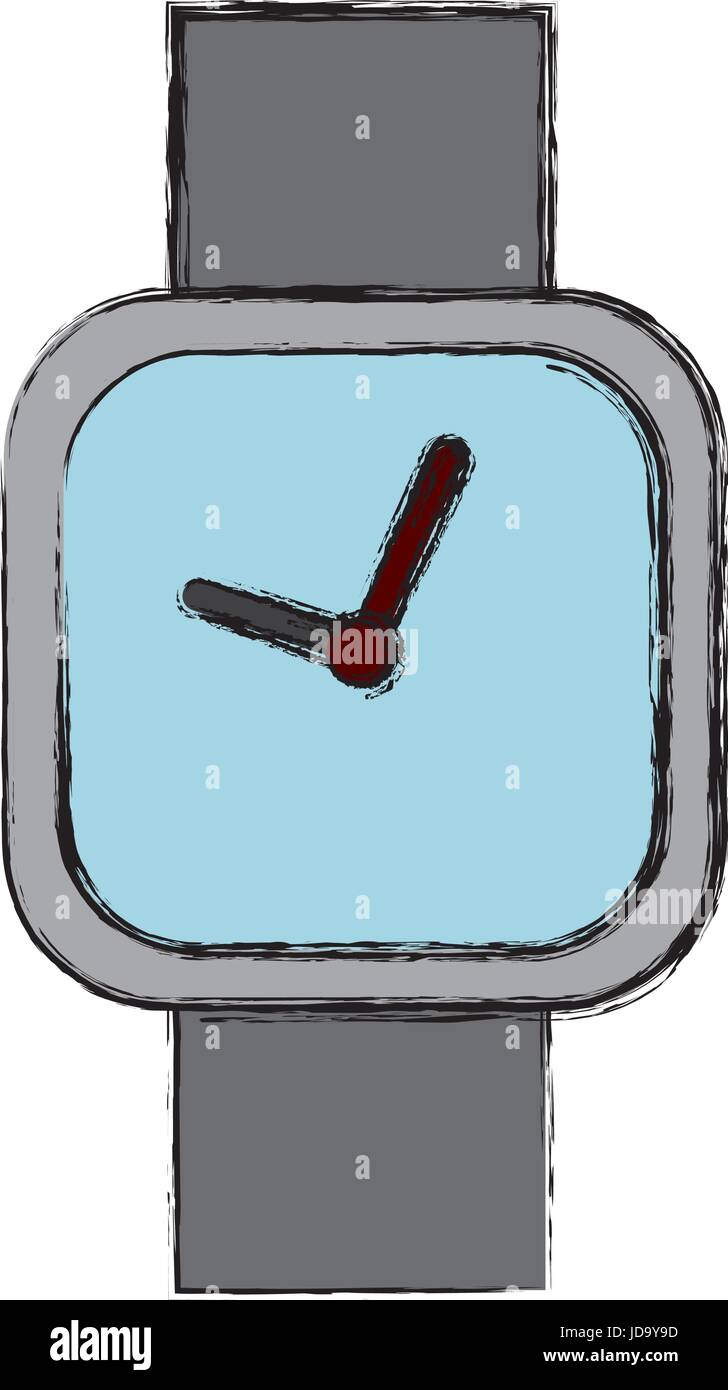 watch icon over white background vector illustration Stock Vector Image ...