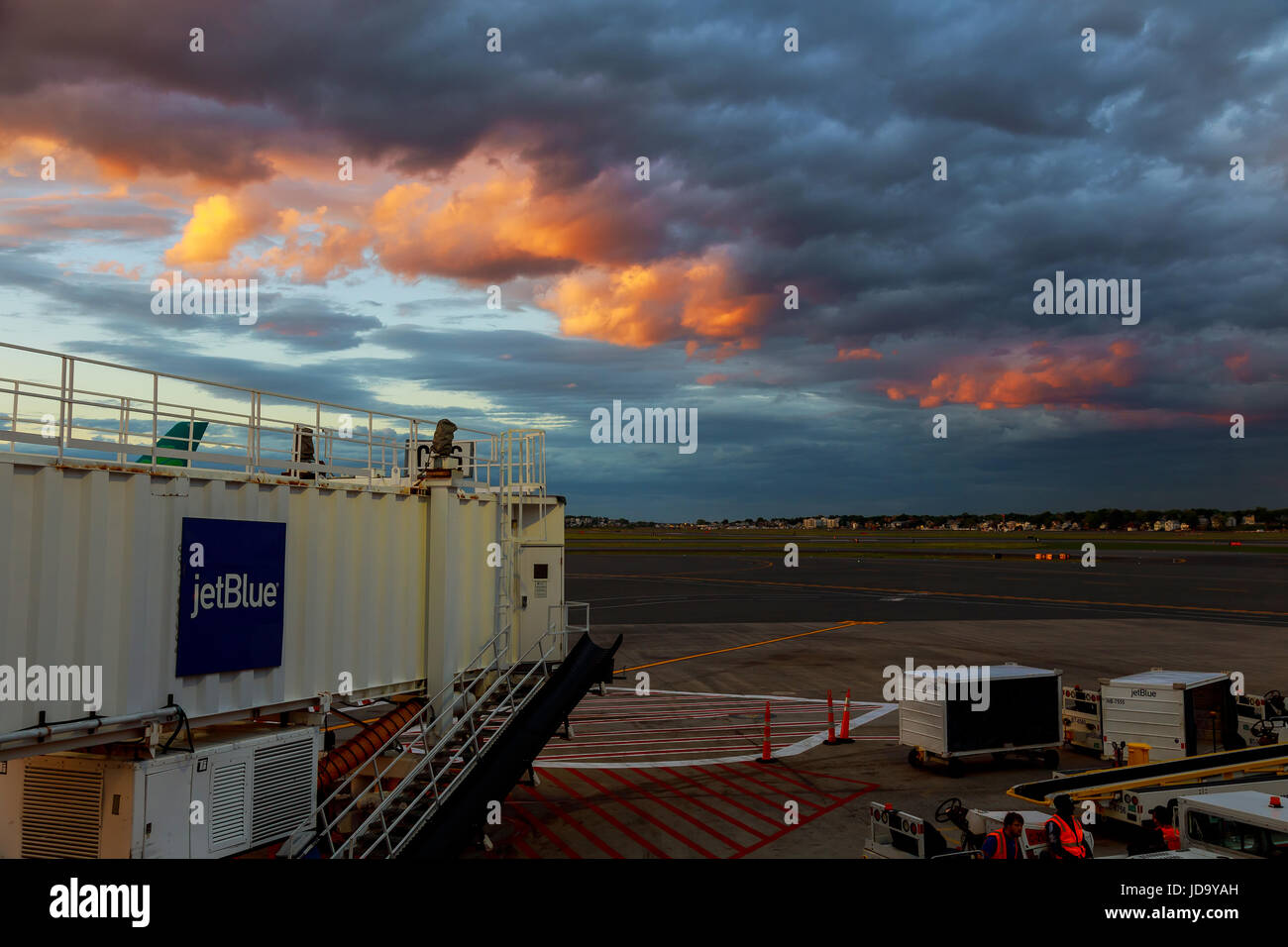 BOSTON, USA - JUNE 07.17: Terminal A of Newark Liberty International ...