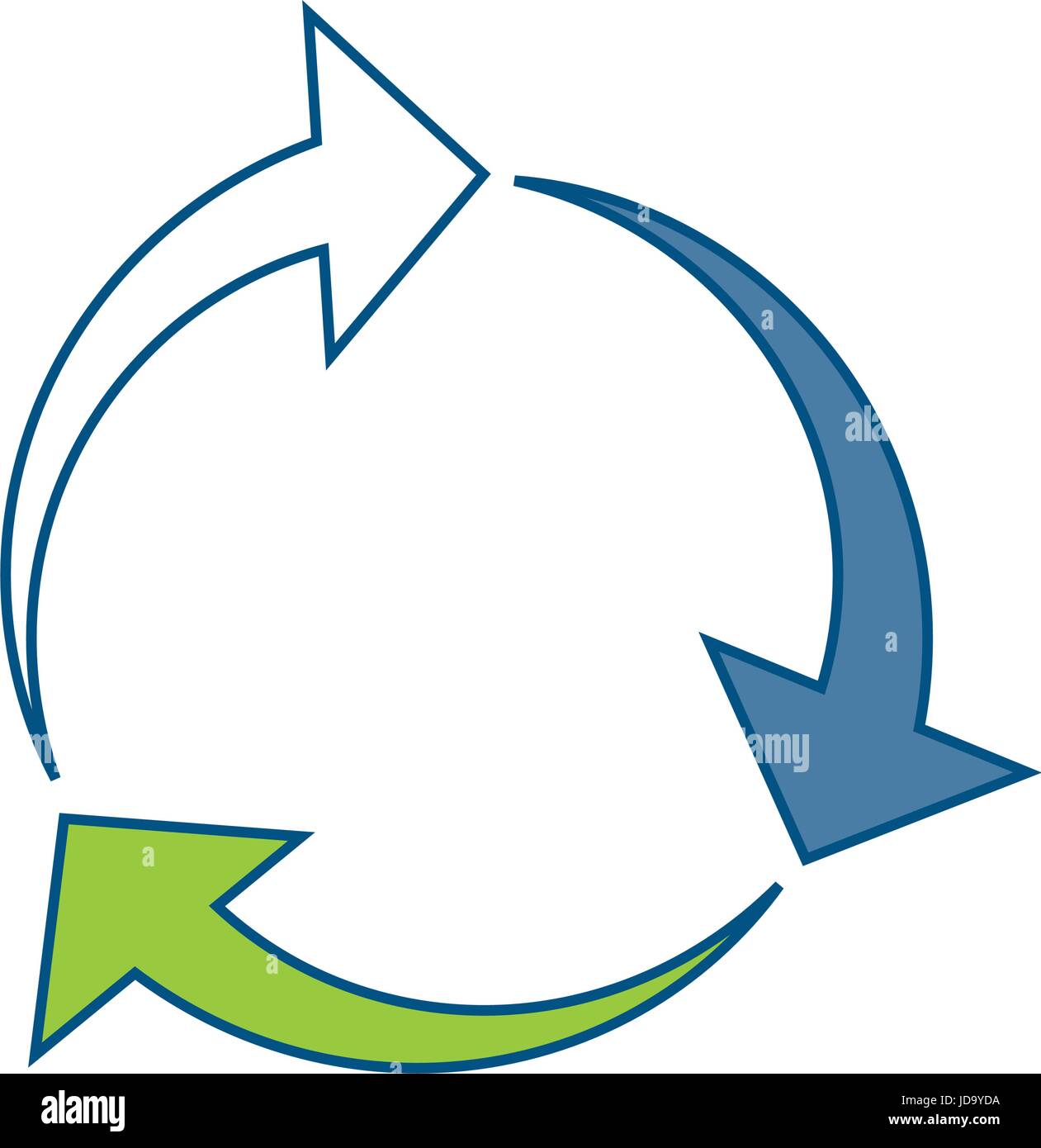 arrows in circle shape icon over white background vector illustration ...