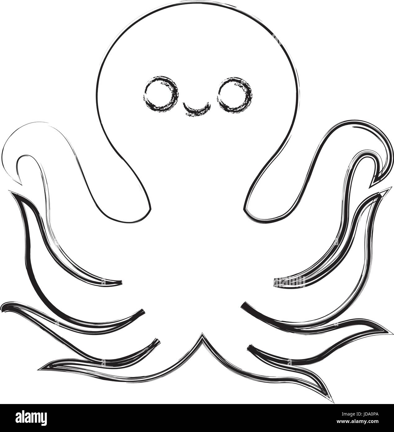 Octupus underwater Stock Vector Images - Alamy