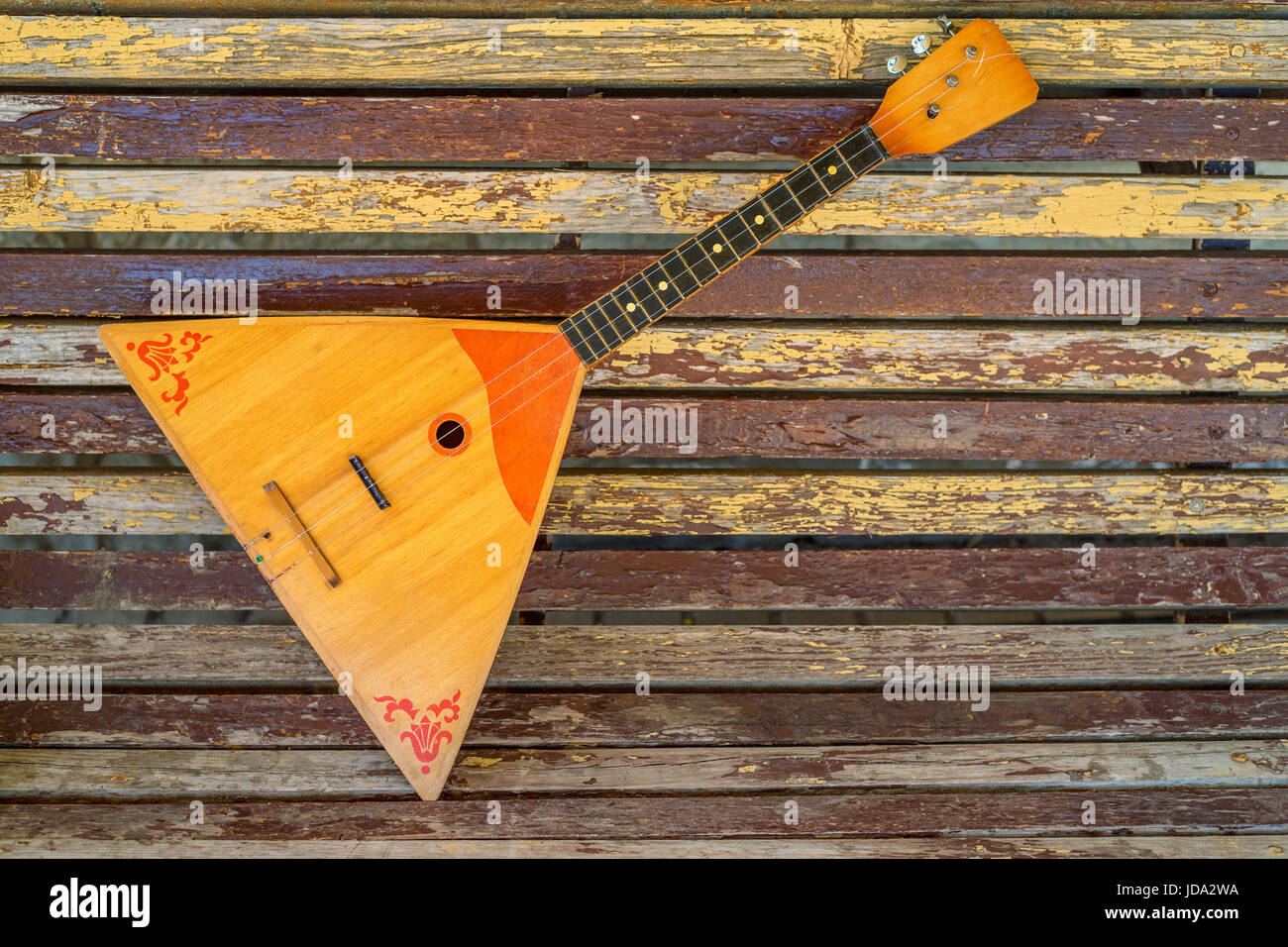 Close up traditional Russian folk instrument balalika Stock Photo - Alamy