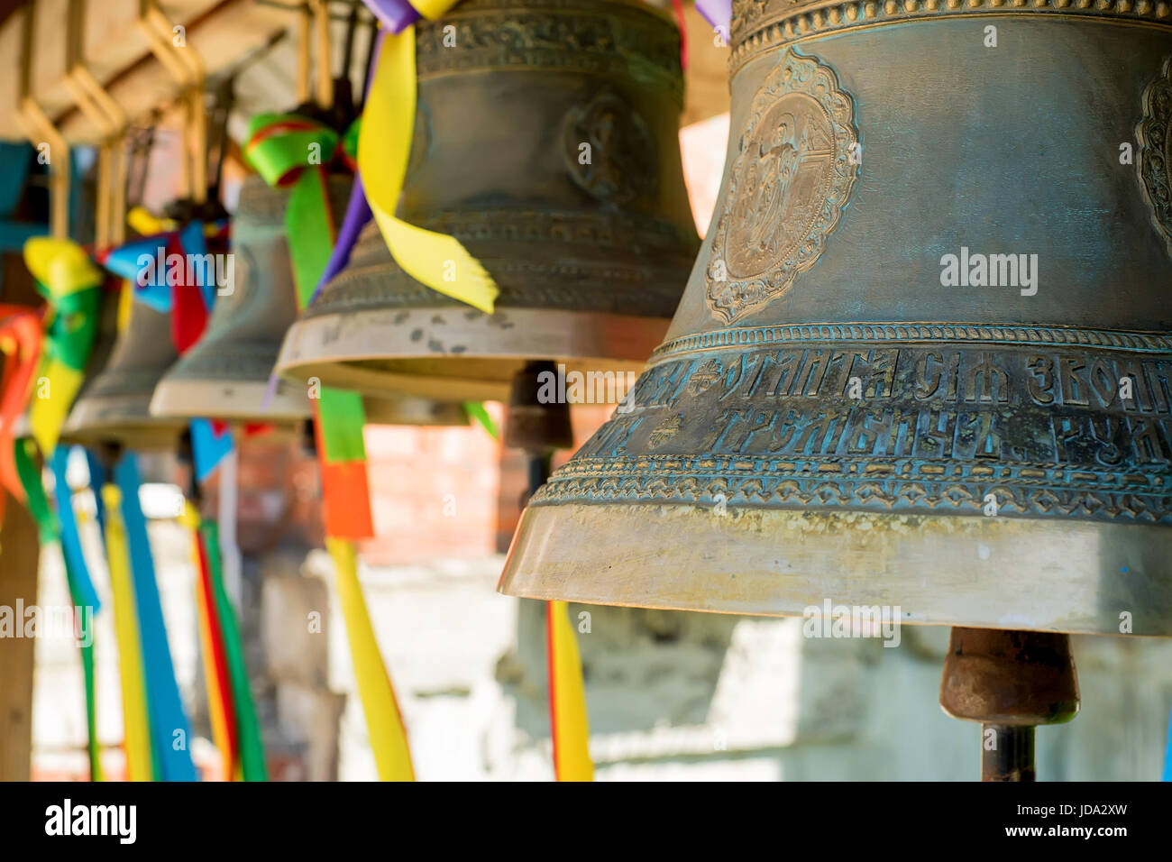 Close-up of orthodox bells during Easter celebration Stock Photo - Alamy