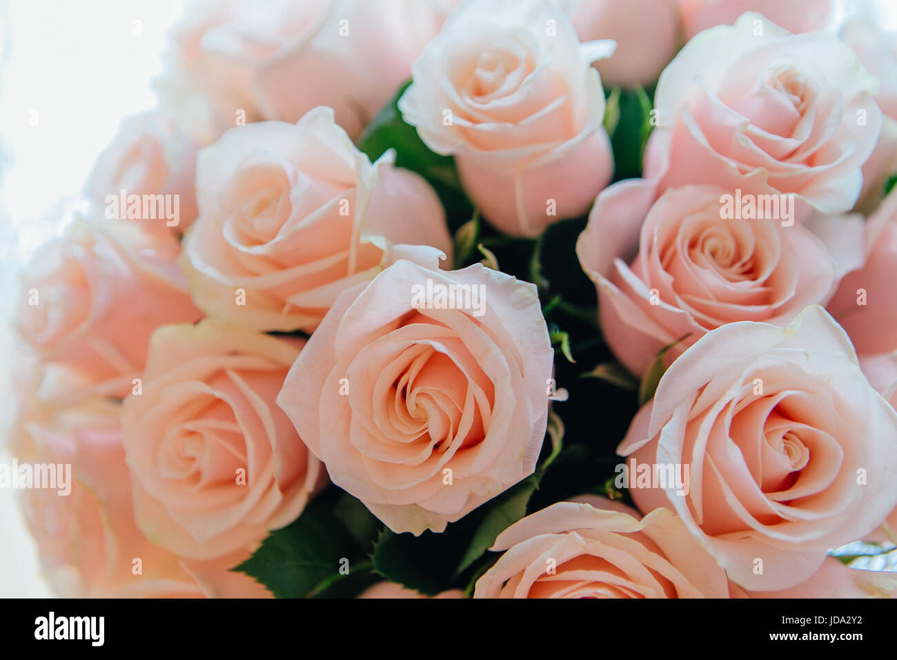 Closeup beautiful tea roses wedding bouquet background Stock Photo - Alamy