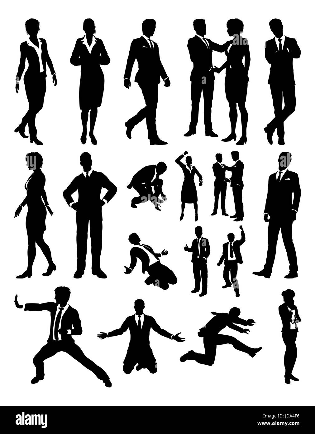 Business woman jumping Cut Out Stock Images & Pictures - Alamy