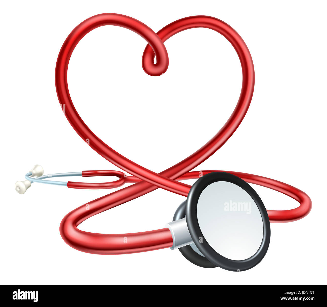 A red doctors Stethoscope forming a heart shape Stock Photo - Alamy