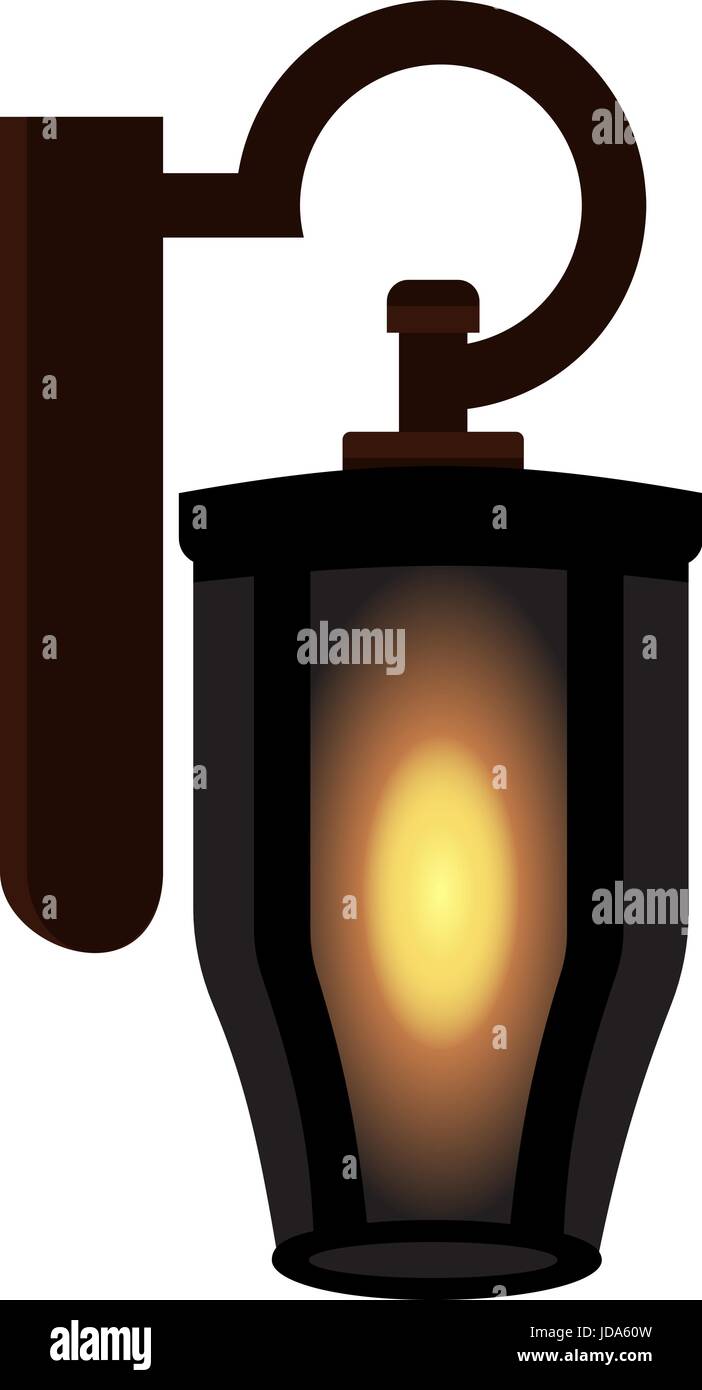 Vintage old lamp. isolated vector illustration Stock Vector Image & Art ...