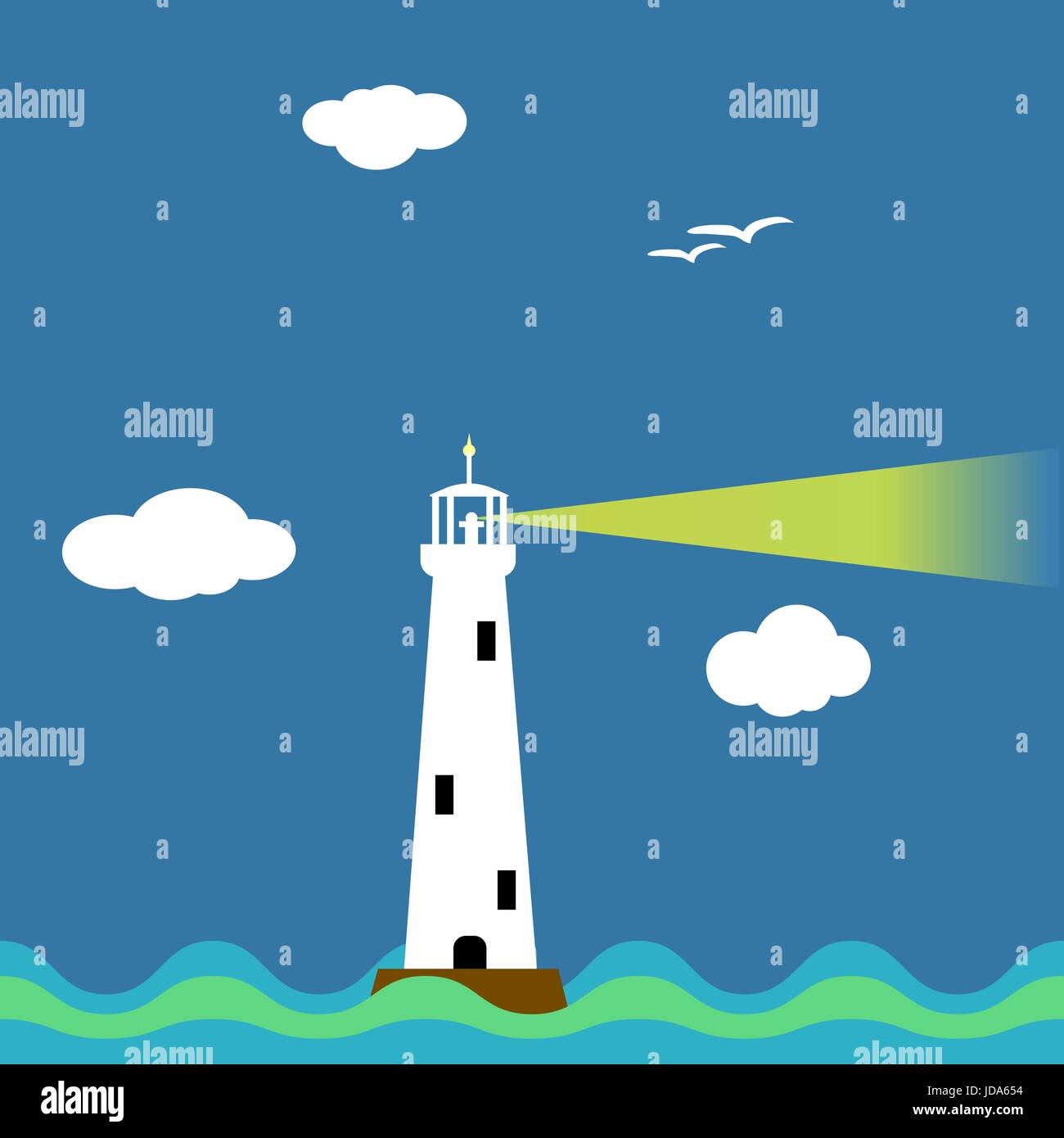 Cartoon lighthouse hi-res stock photography and images - Alamy