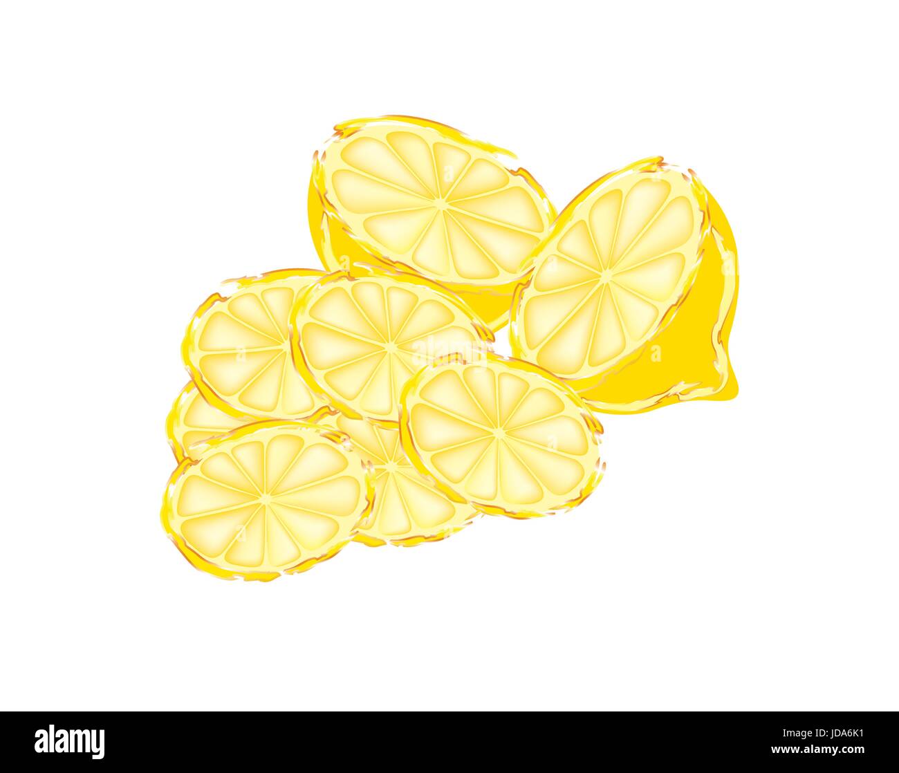 Organic fresh lemons on Stock Vector Images - Alamy