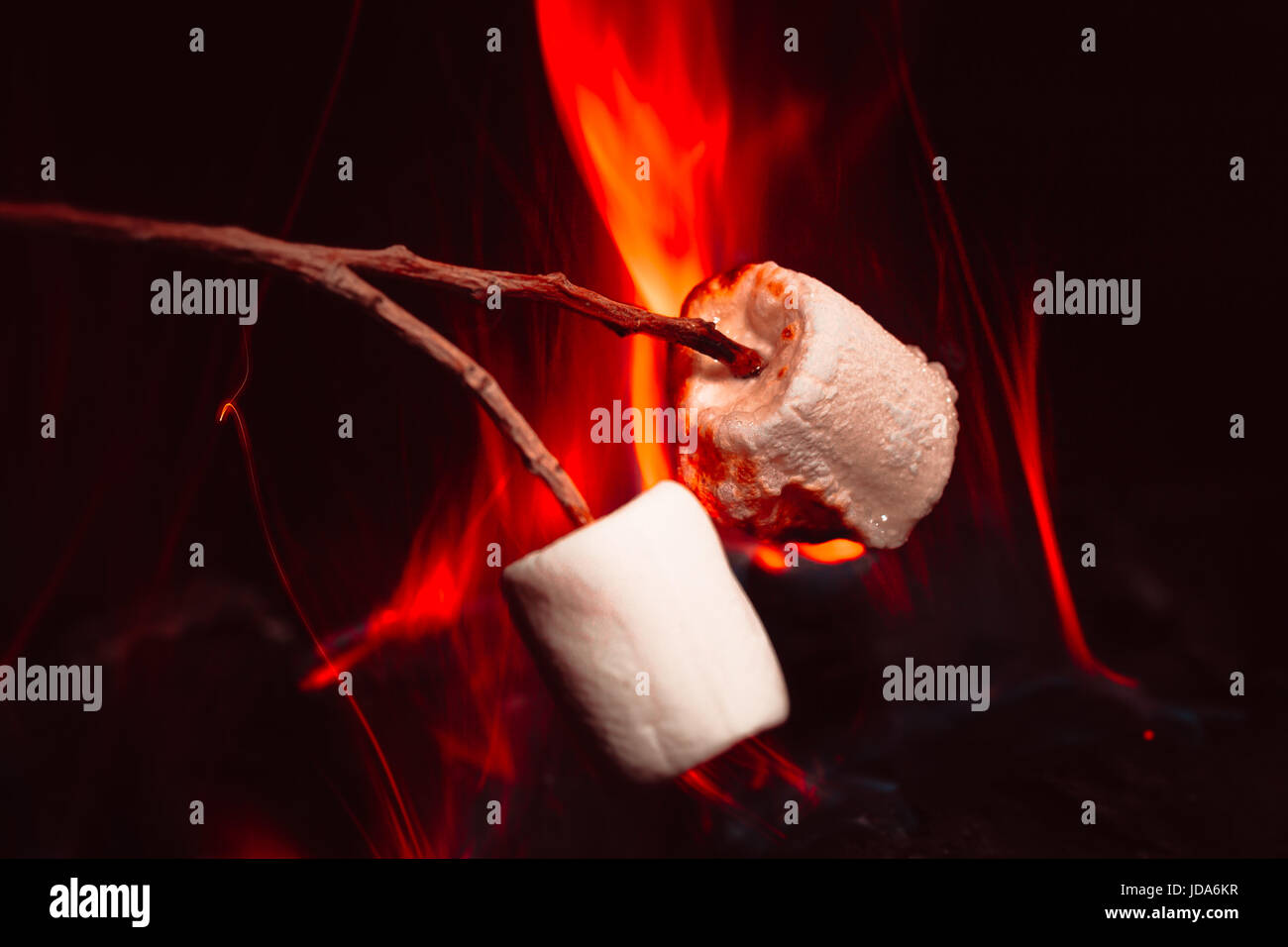 Roasting marshmallows campfire close up hi-res stock photography and ...