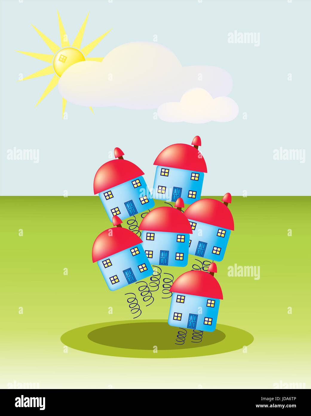 Property market economy Stock Vector Images - Alamy