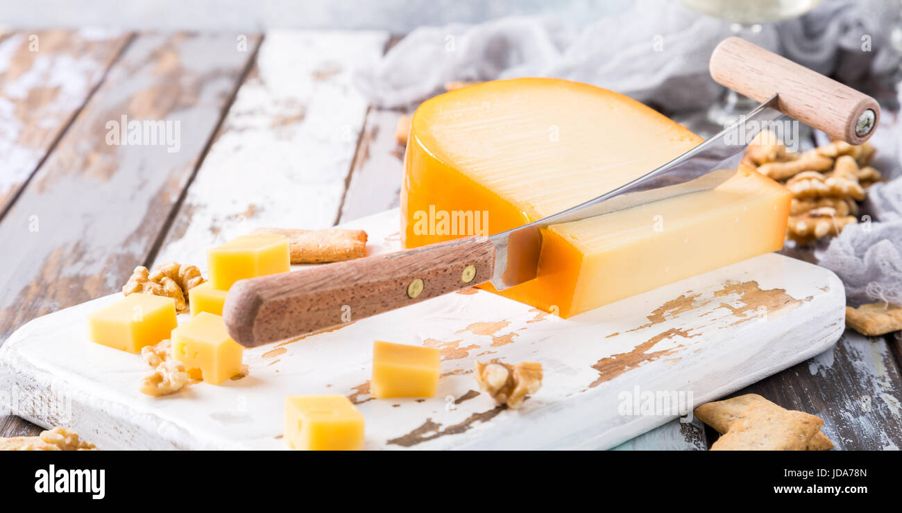 Delicious Gouda cheese Stock Photo - Alamy