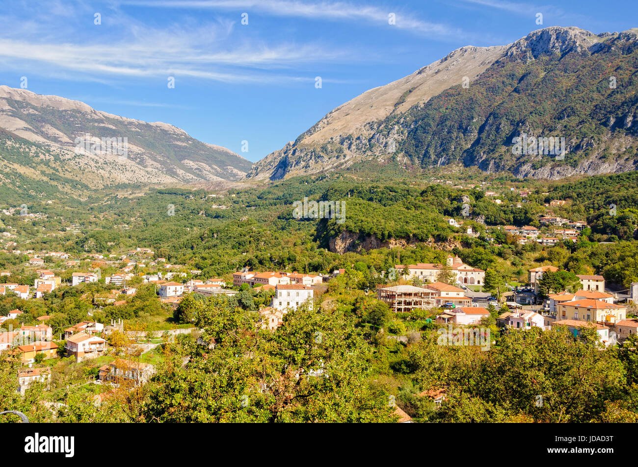 Driving towards the mountain pass from Maratea - Basilicata, Italy ...