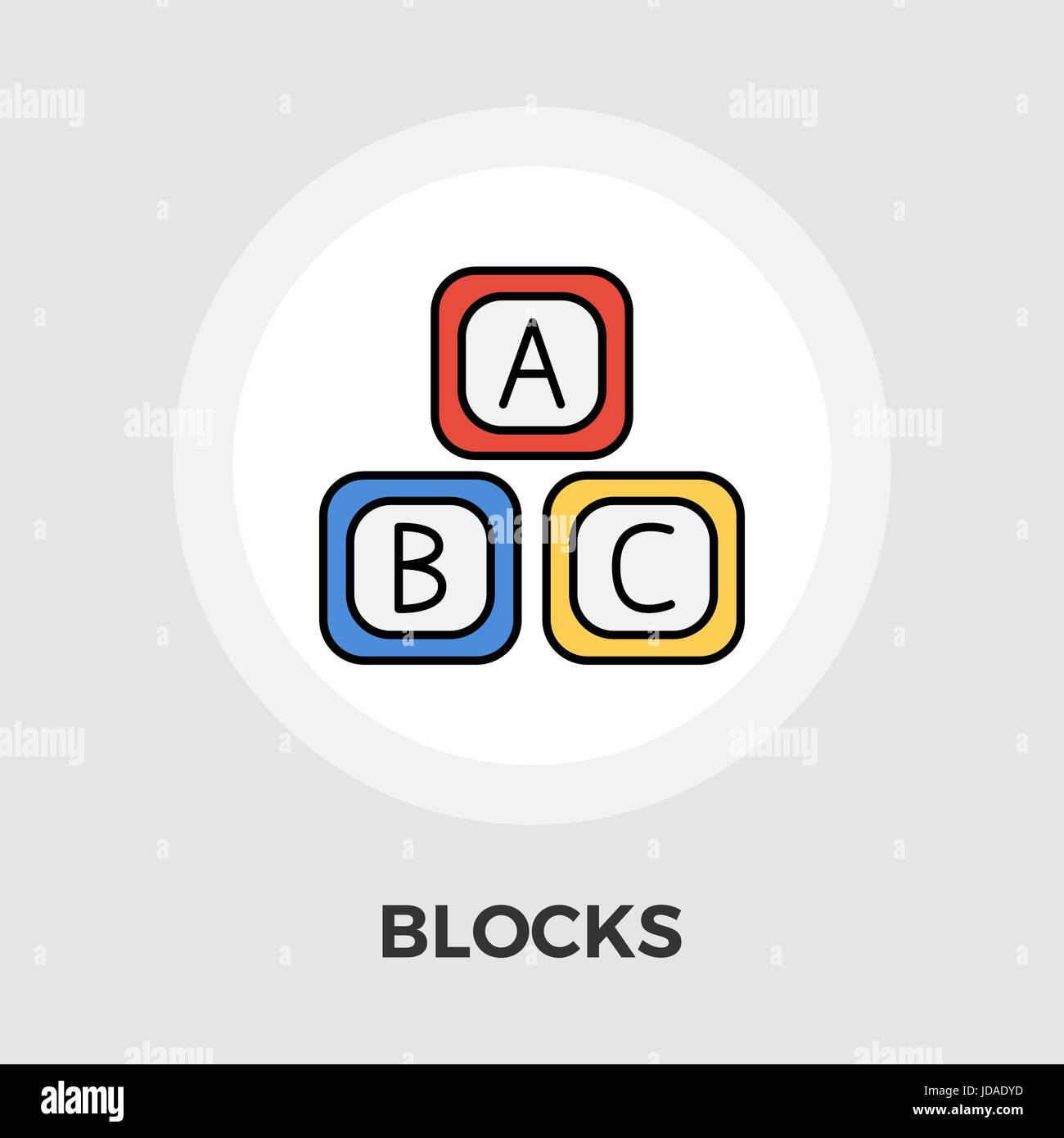 Blocks icon vector. Flat icon isolated on the white background ...