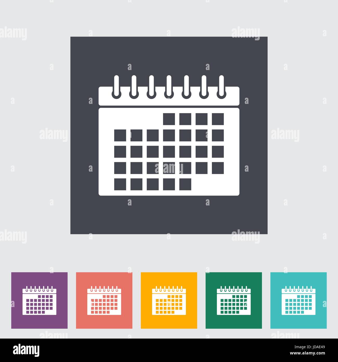 This vector illustration of a calendar flat icon Stock Vector Image ...