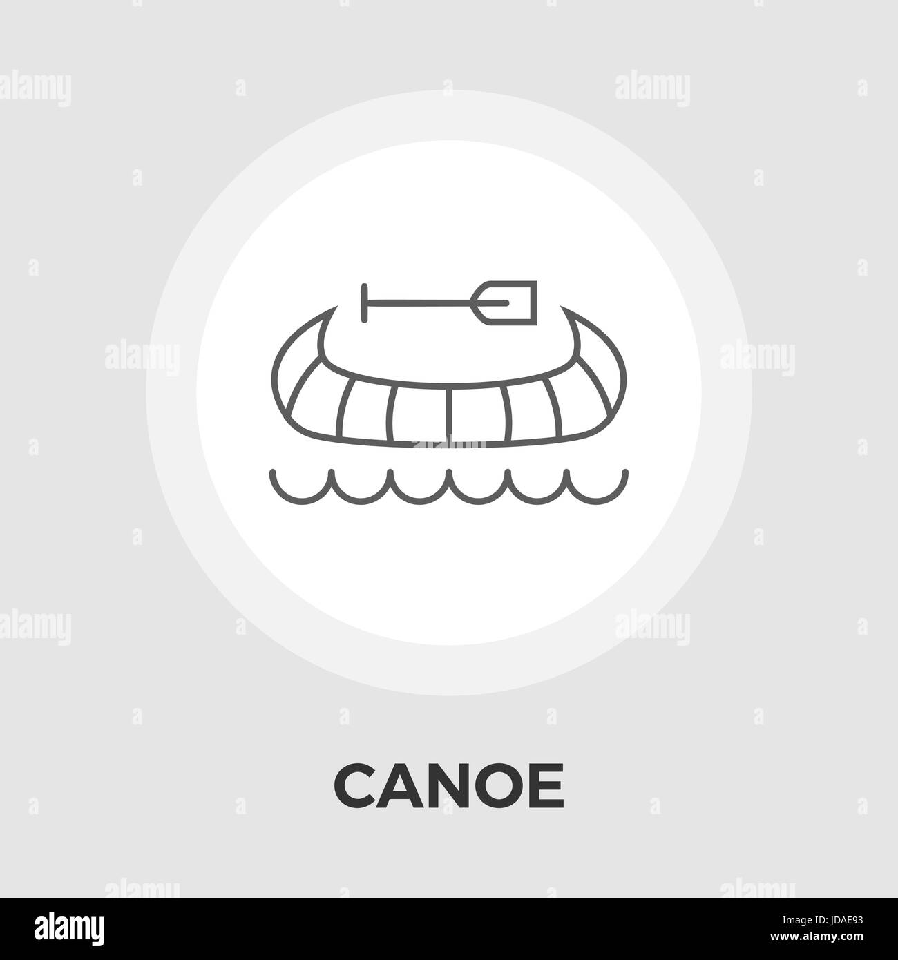 Canoe icon vector. Flat icon isolated on the white background. Editable ...