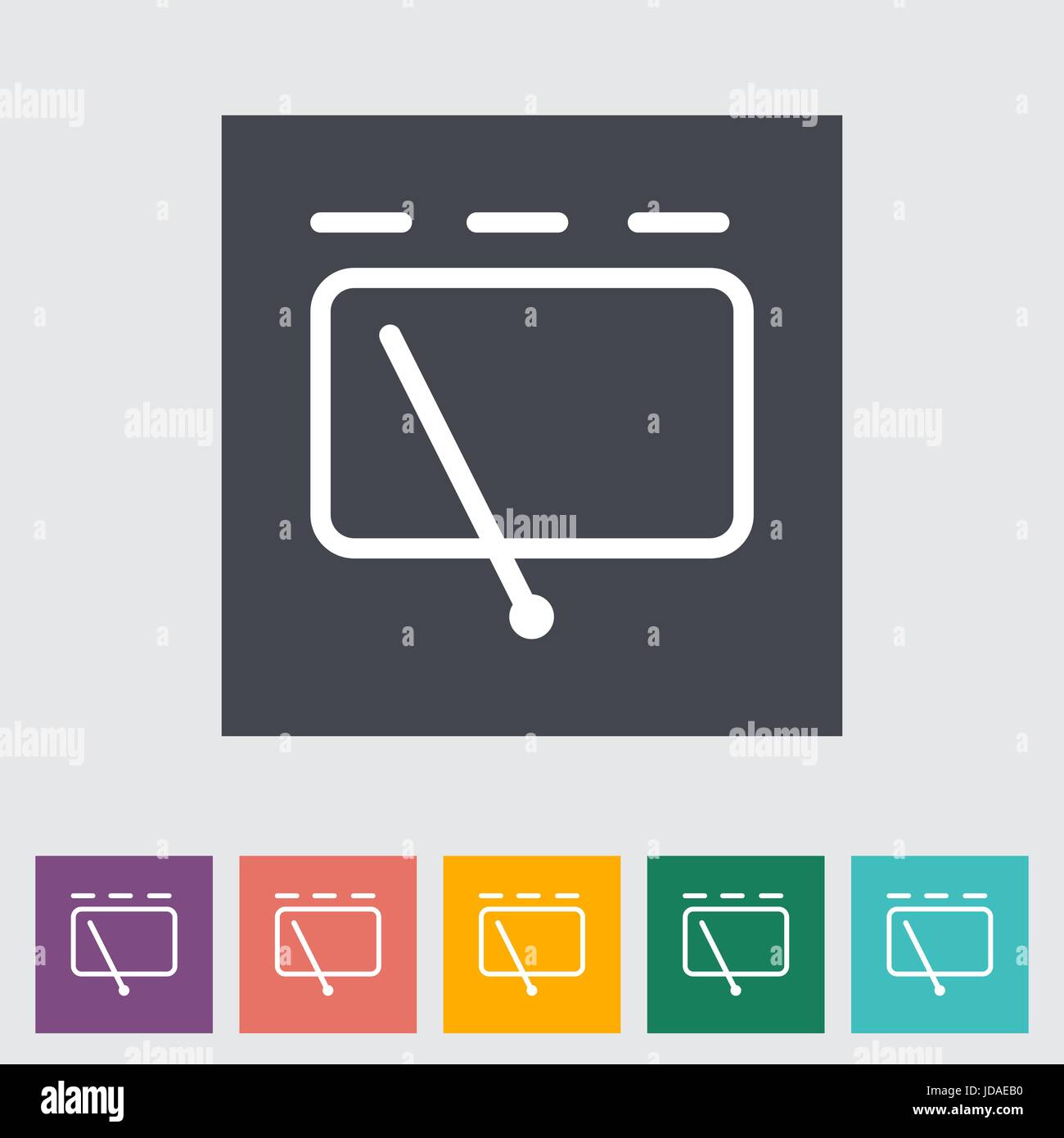Car flat icon wiper. Vector illustration Stock Vector Image & Art - Alamy