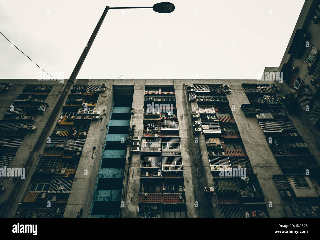 Old apartment block in Macau Stock Photo - Alamy