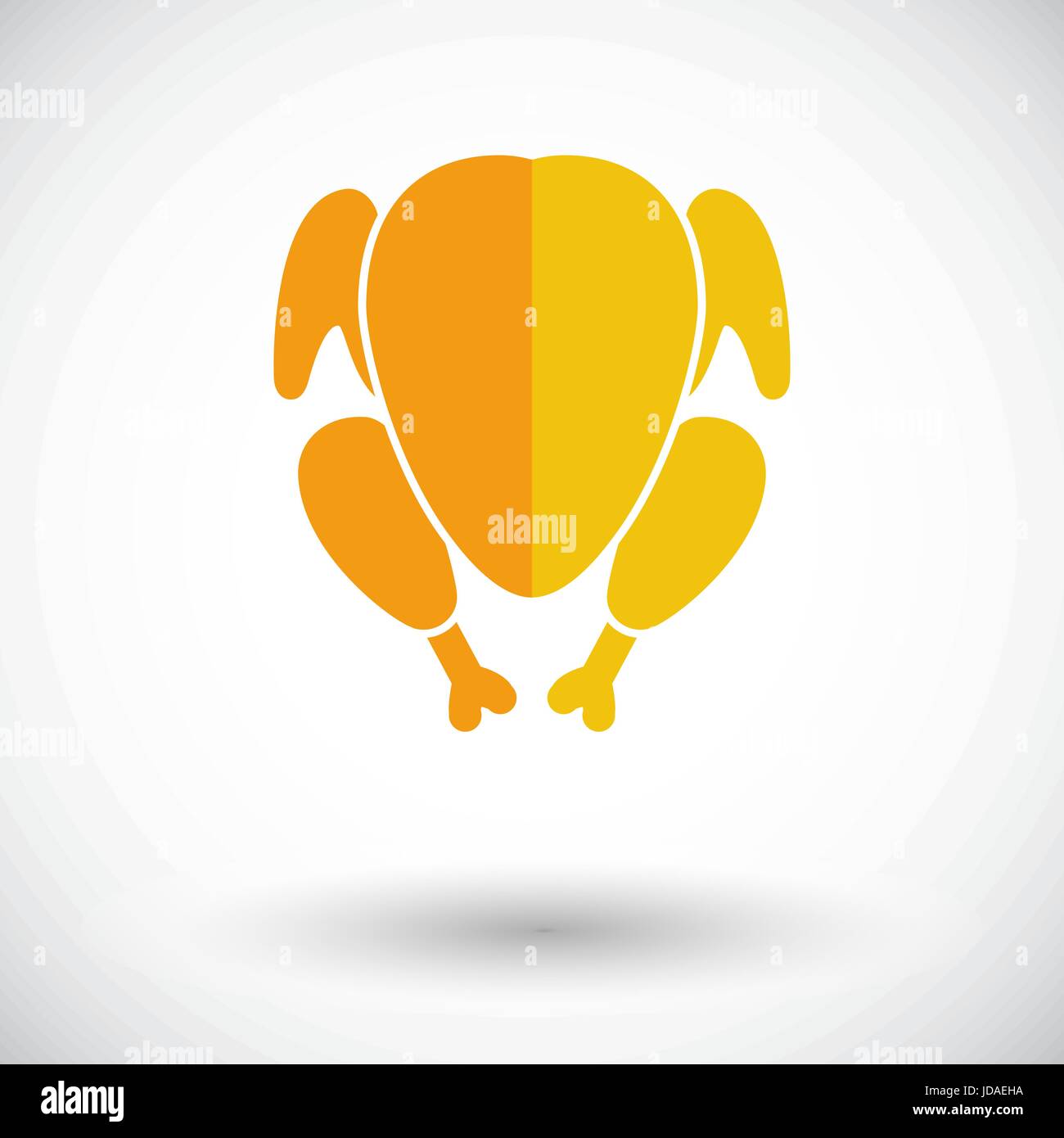 Chicken. Single flat icon on white background. Vector illustration ...