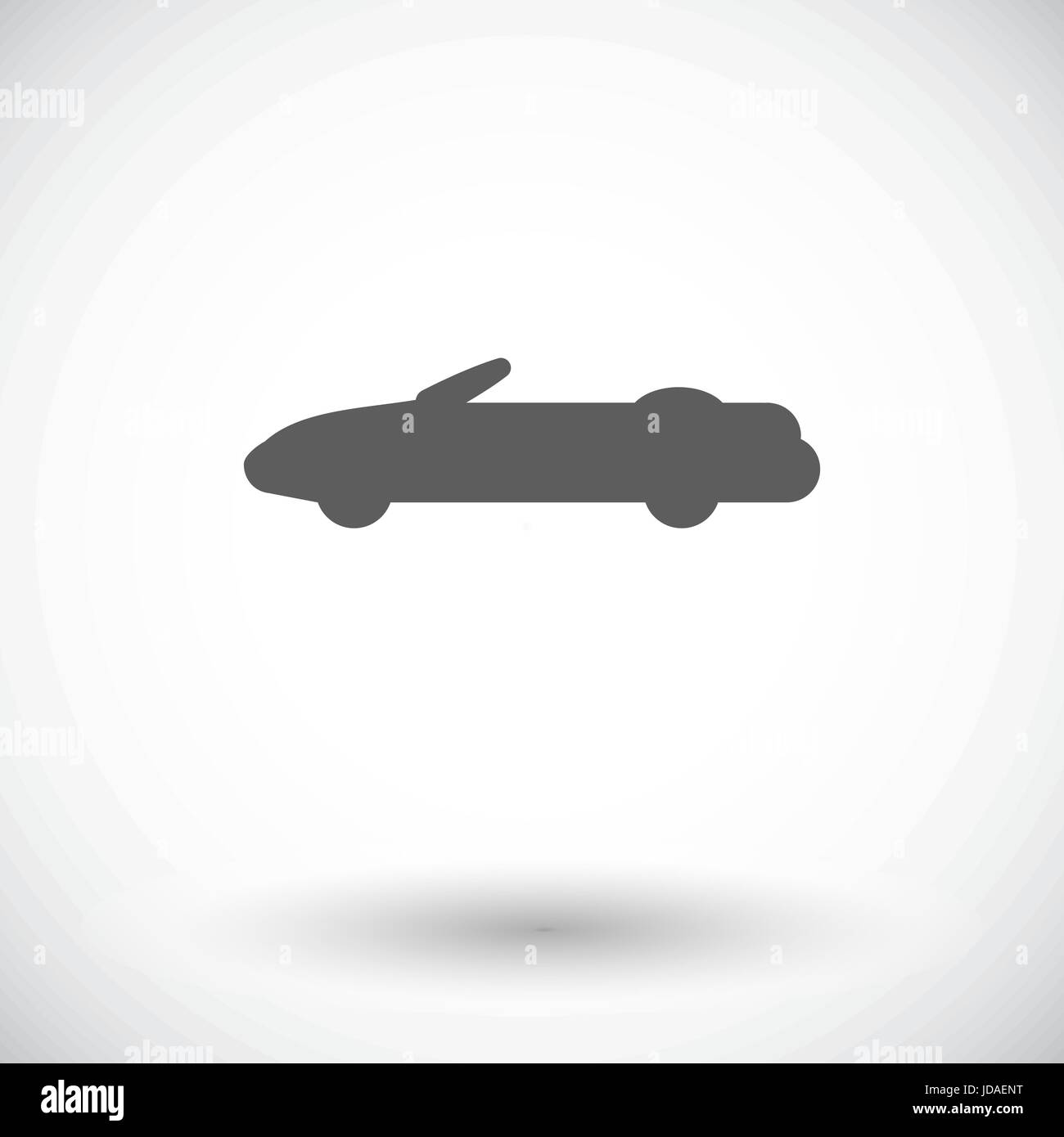 Convertible top down. Single flat icon on white background. Vector ...