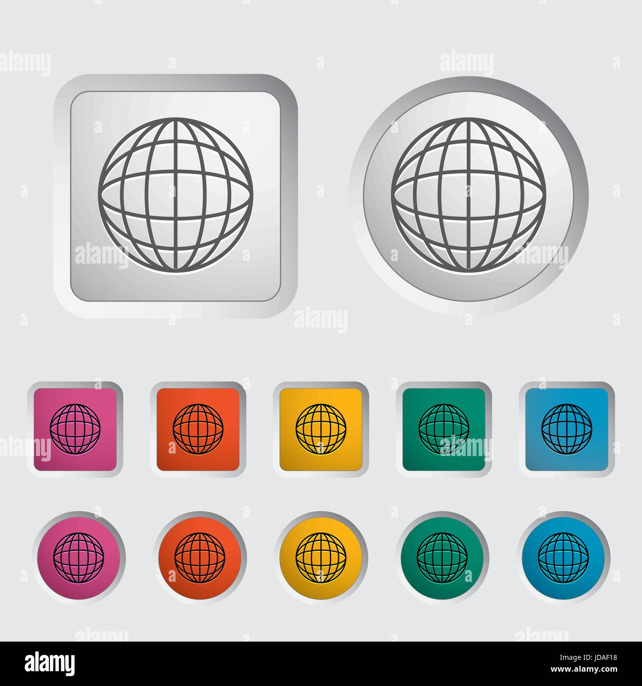 Simple World globe. Vector illustration EPS 8 Stock Vector Image & Art ...