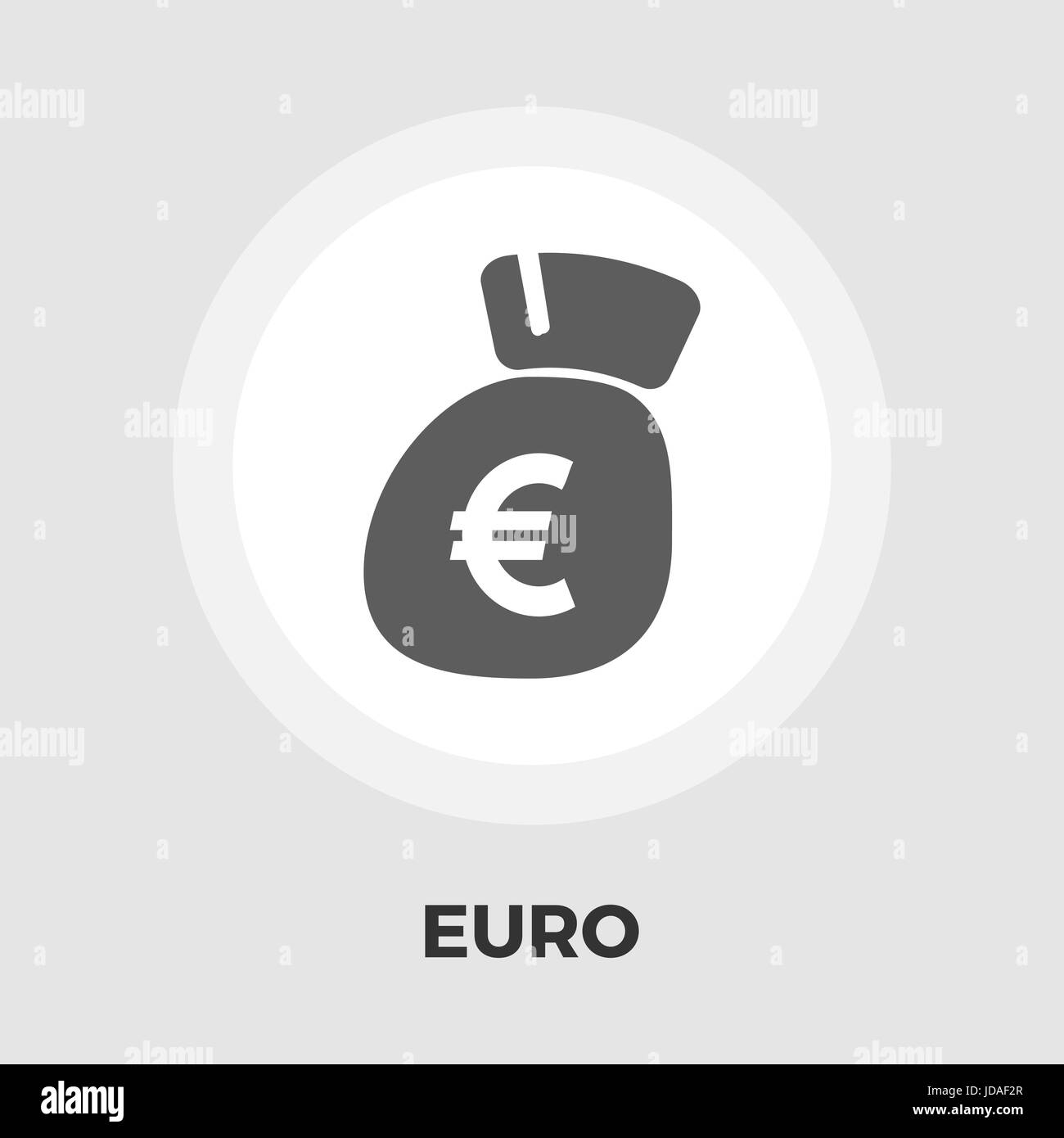 Euro icon vector. Flat icon isolated on the white background. Editable ...