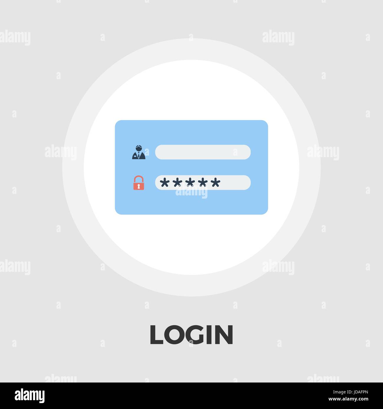 Login icon vector. Flat icon isolated on the white background. Editable ...