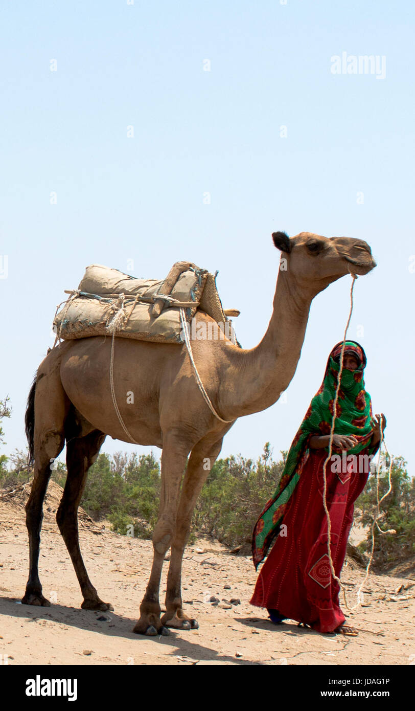 An Afar woman in the Danakil Depression in Ethiopia Stock Photo - Alamy