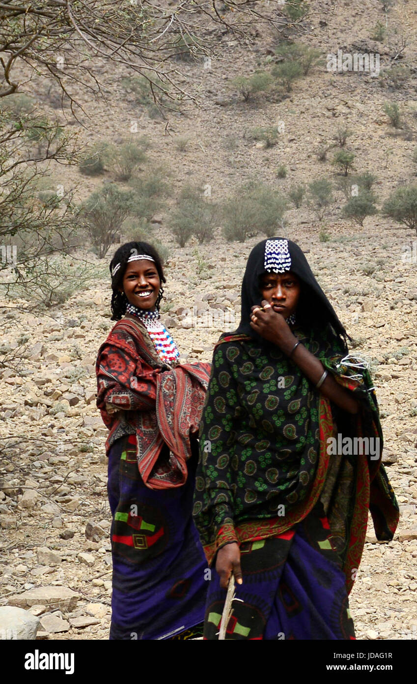 An Afar woman in the Danakil Depression in Ethiopia Stock Photo - Alamy