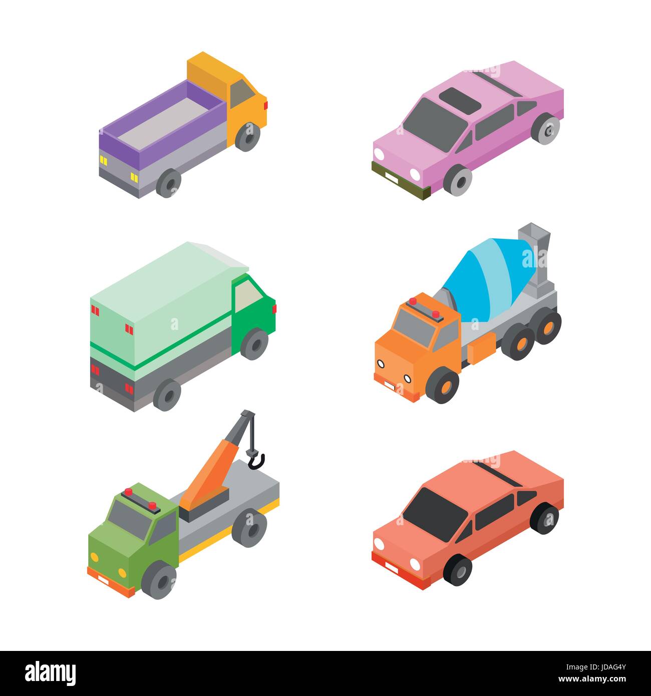 Car isometric, Car isolated on white background. vector illustration ...