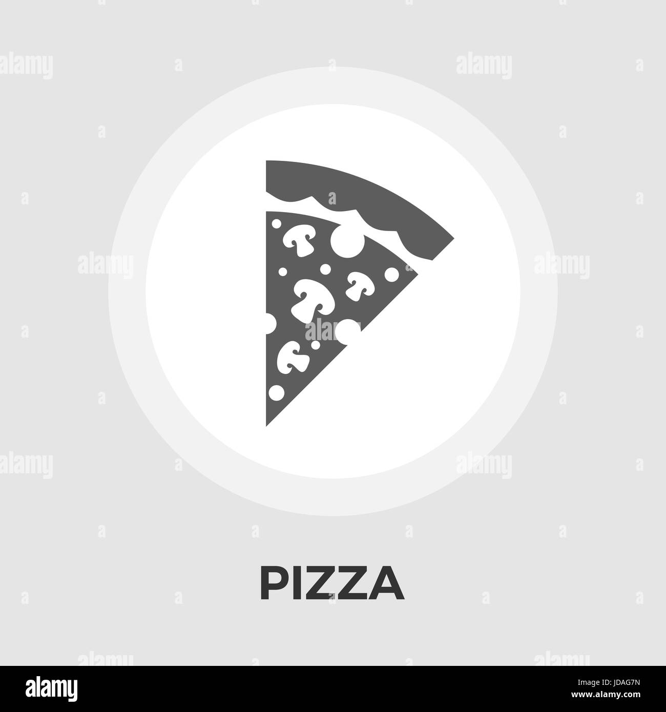 Pizza icon vector. Flat icon isolated on the white background. Editable ...