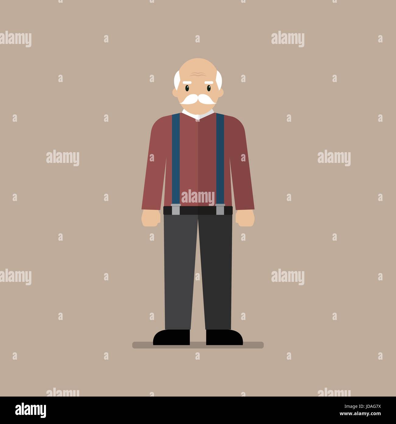 Elderly senior age couple. Vector illustration Stock Vector Image & Art ...