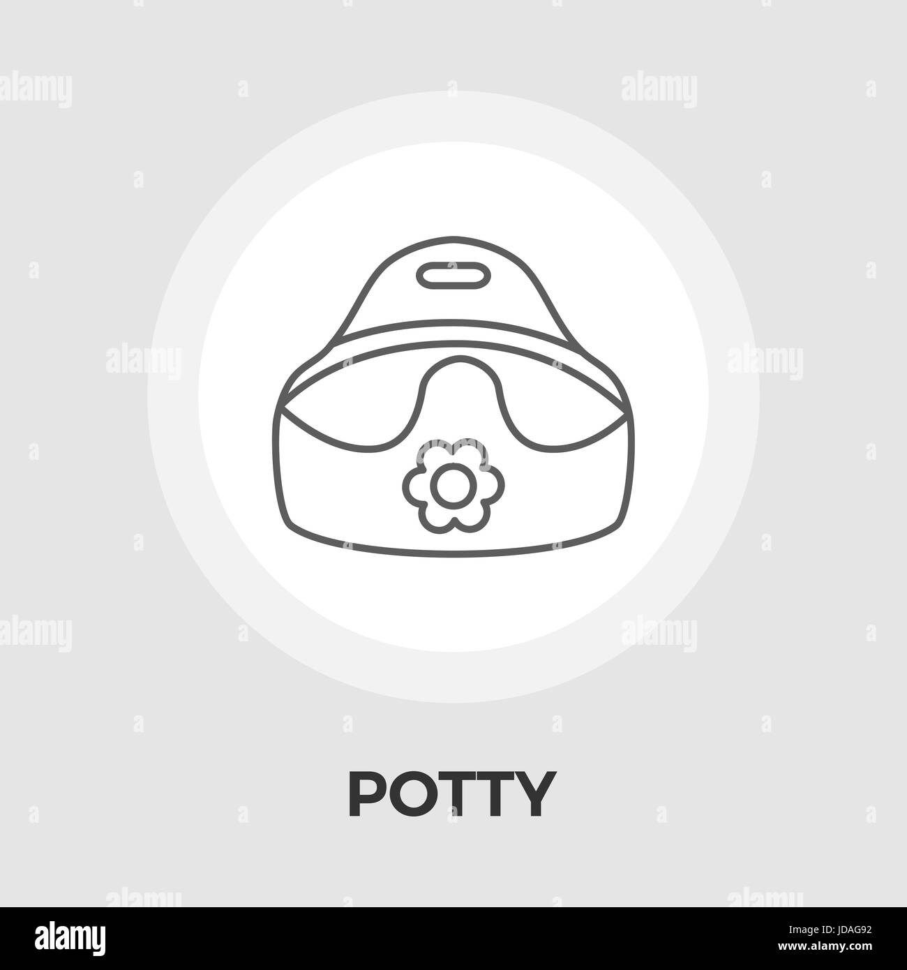 Potty icon vector. Flat icon isolated on the white background. Editable ...