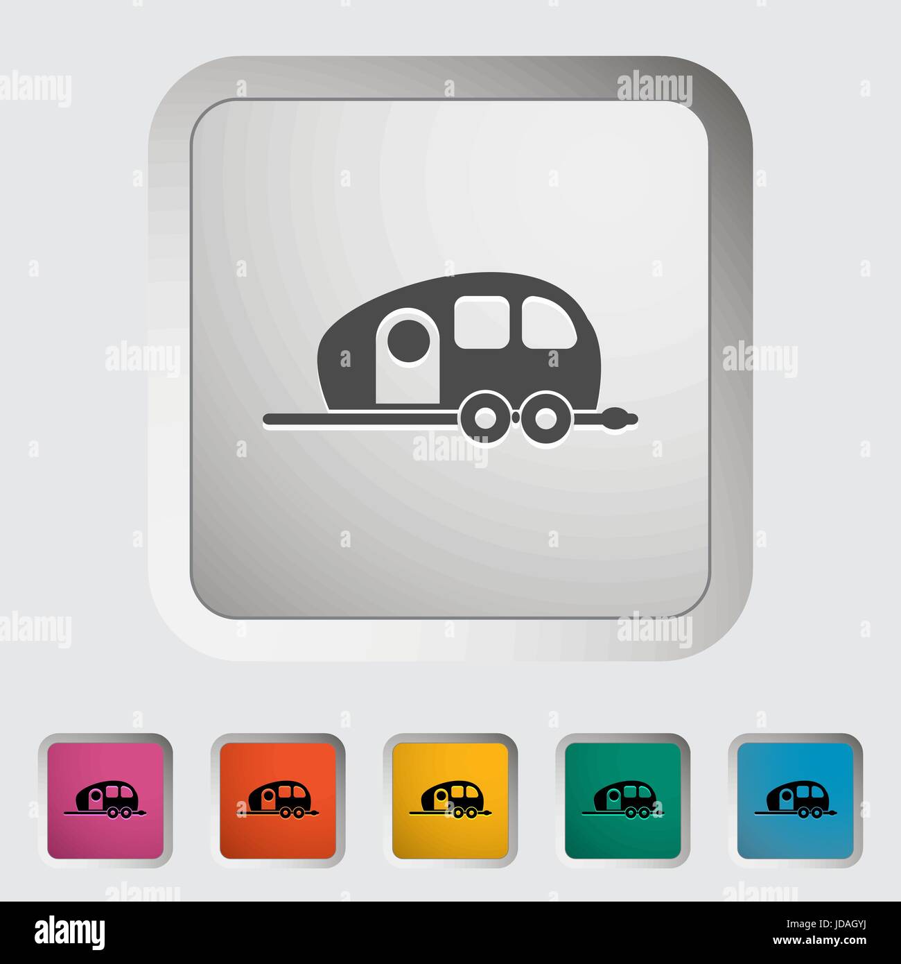 Trailer. Single icon. Vector illustration Stock Vector Image & Art - Alamy