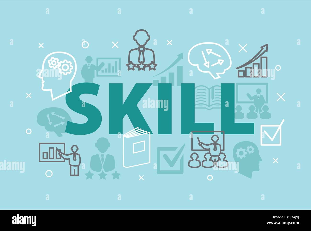 SKILL Concept with icons and signs Stock Vector Image & Art - Alamy