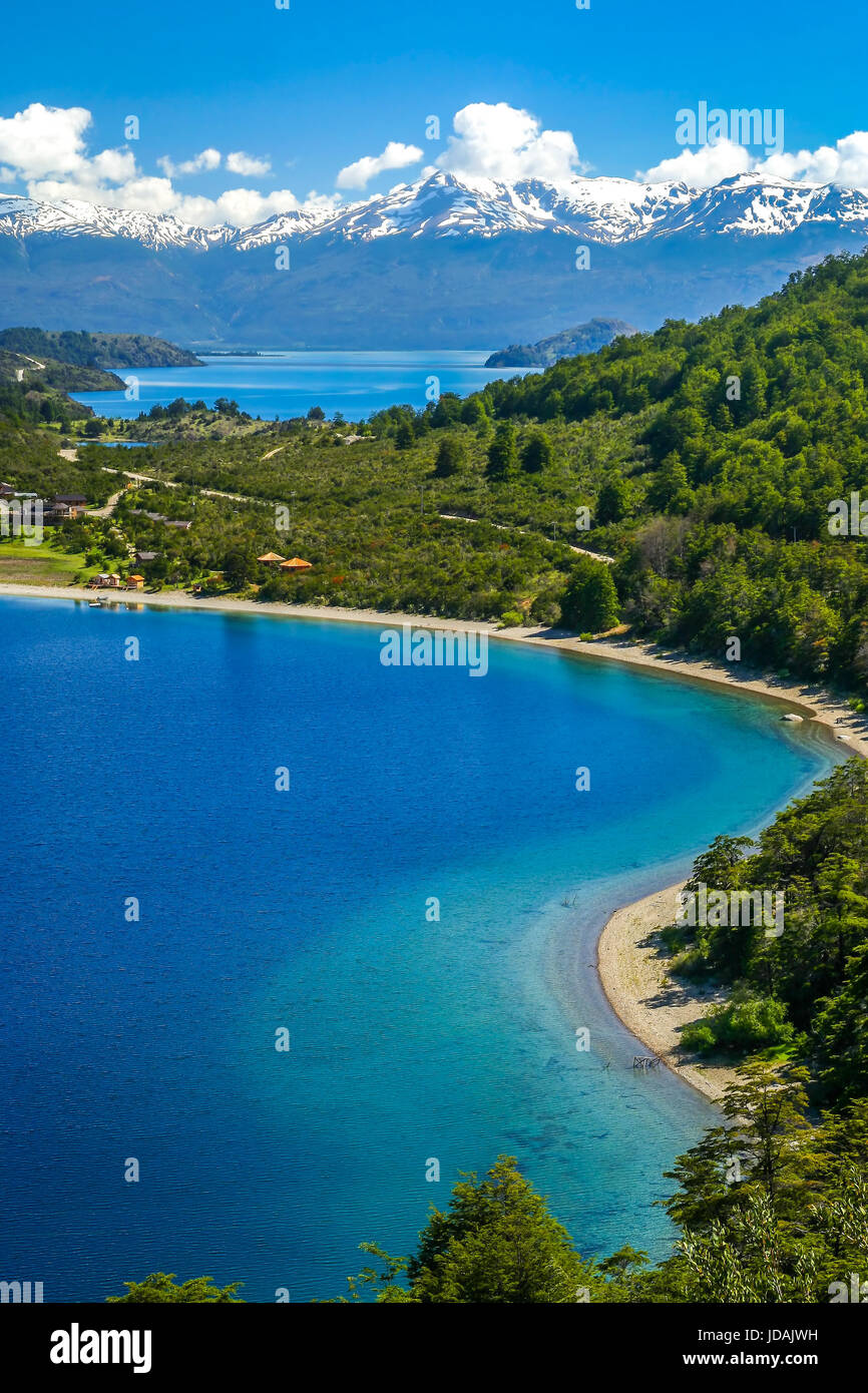Spectacular lakes and mountain scenery in Chilean Patagonia Stock Photo ...