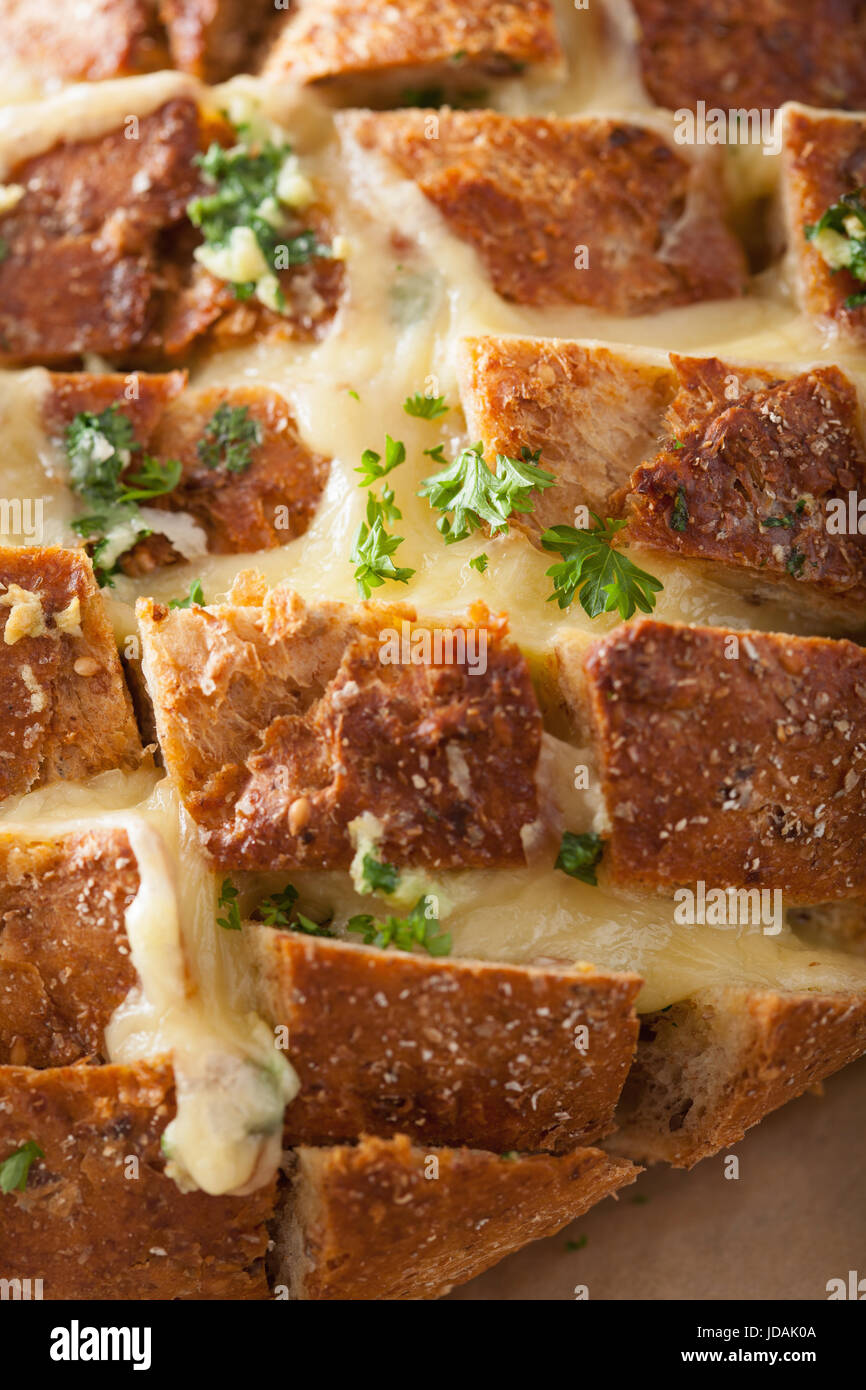 baked party bread with melted cheese butter herbs Stock Photo - Alamy