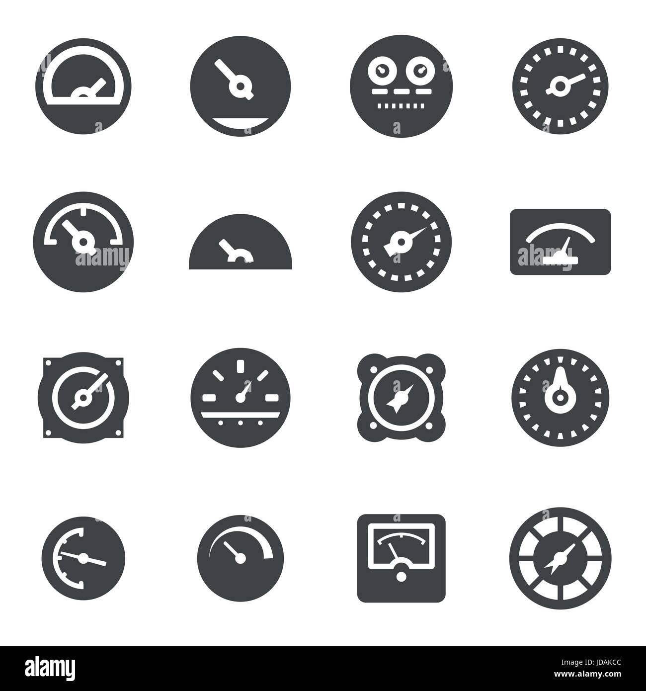 Vector black meter icons set on white background Stock Vector Image ...