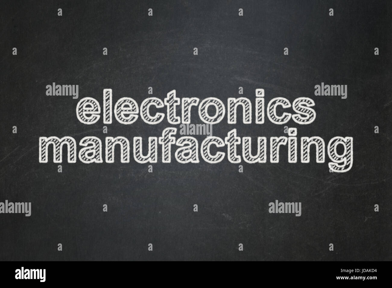 Manufacuring concept: Electronics Manufacturing on chalkboard ...