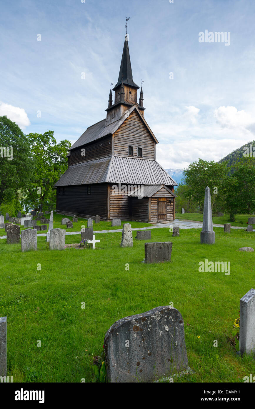 Kaupanger Stave church in Norway Stock Photo - Alamy