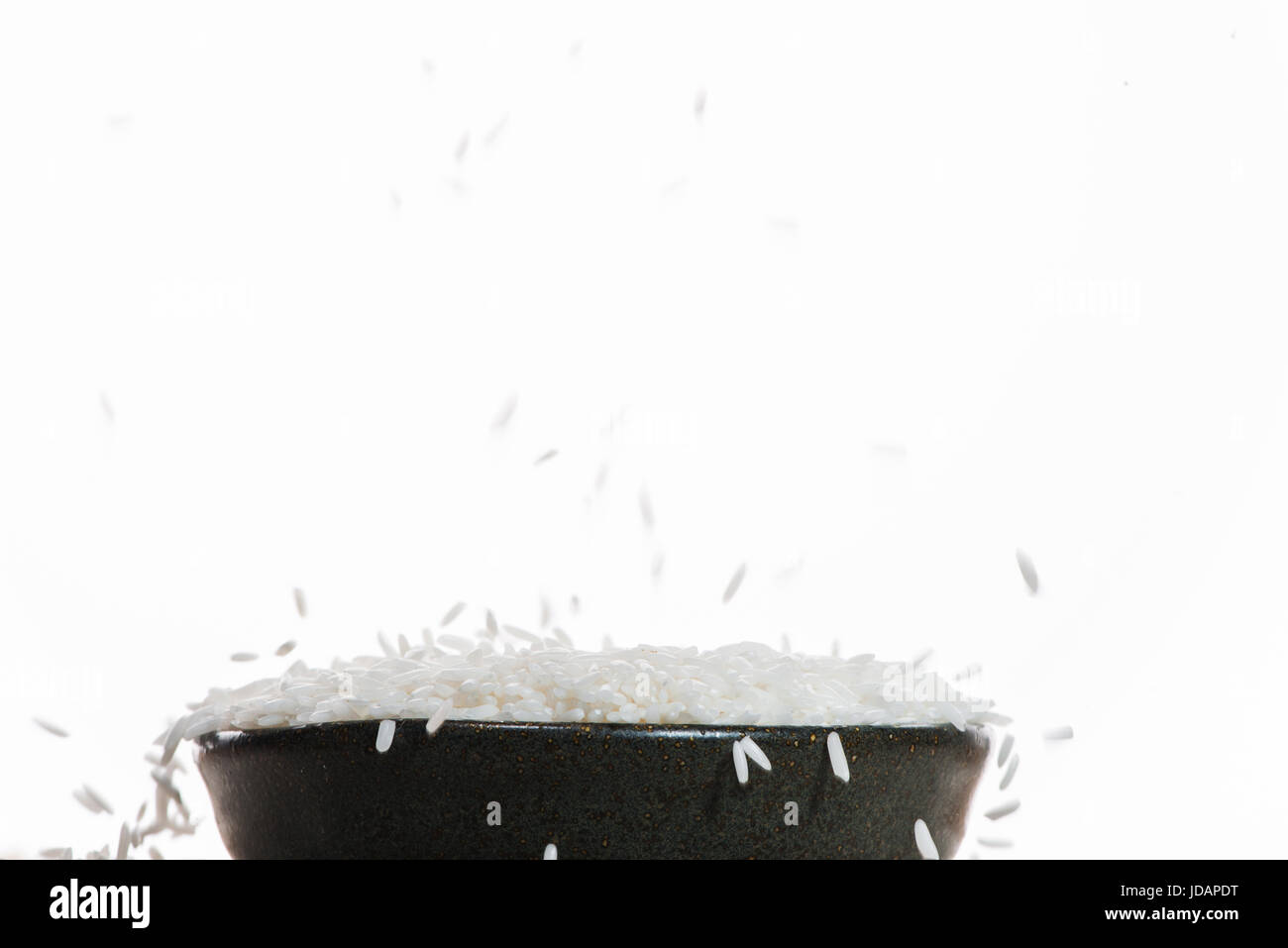White Rice falling down. Jasmine Rice, Thai Rice, Raw Rice Stock Photo ...