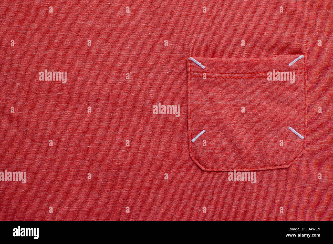 Texture of Soft Red Fabric with Small Pocket Stock Photo - Alamy