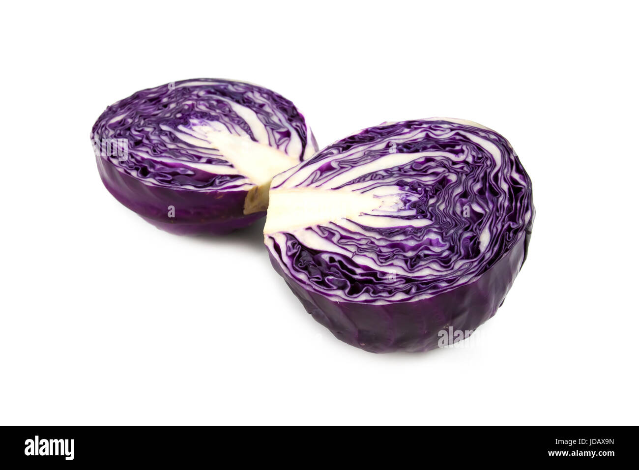 fresh red cabbage on a white background Stock Photo - Alamy