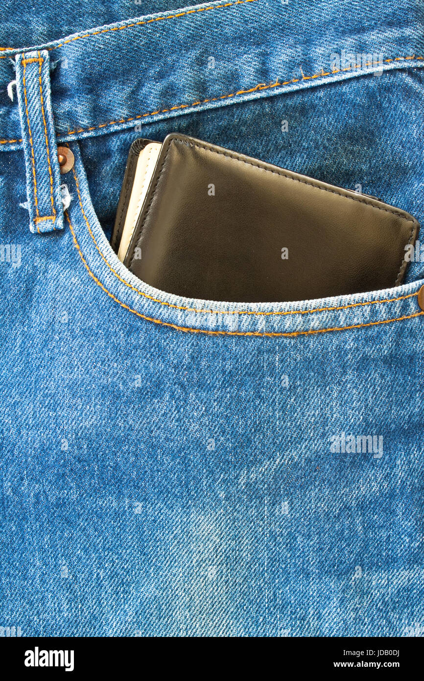 Jeans pocket and wallet Stock Photo - Alamy