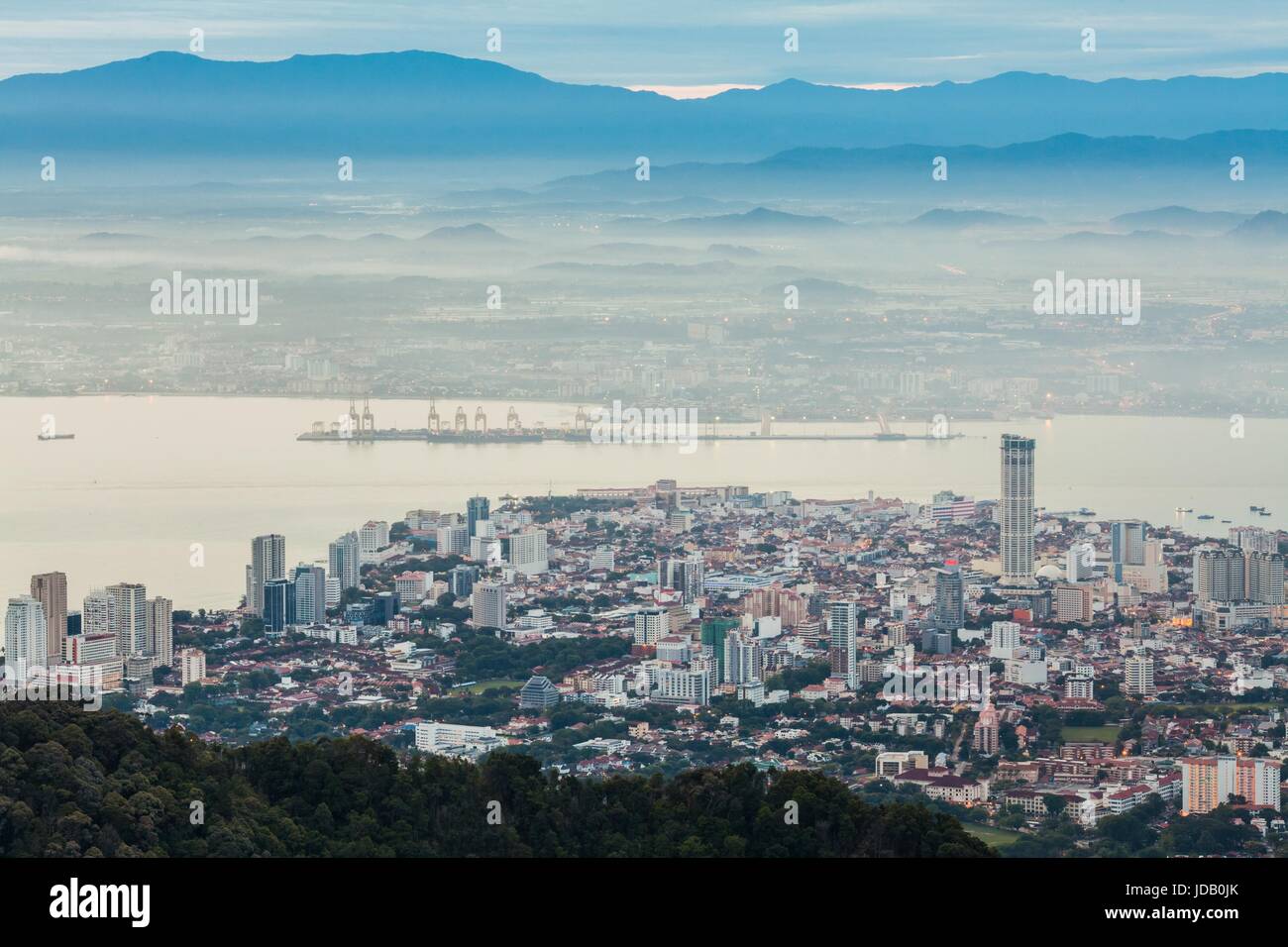 George Town Penang, Malaysia view from Penang Hill Stock Photo - Alamy