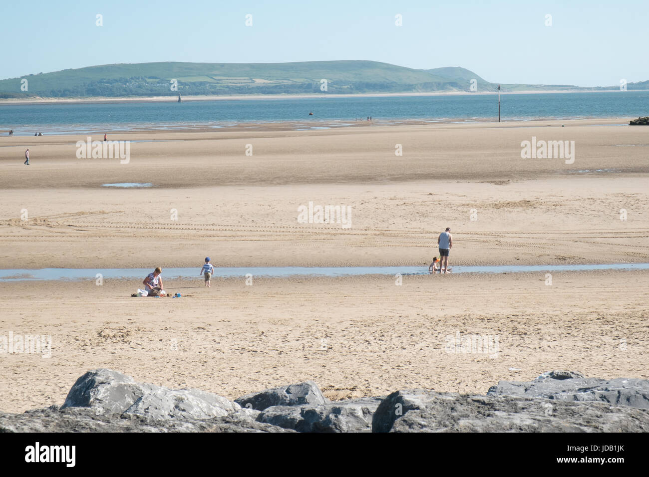 Millennium,Coastal,Path,cycling,walking,caravans,summer,at,Burry Port ...